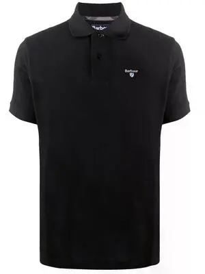 Barbour Logo Embroidered Polo Shirt - Black