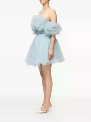 ANA RADU Tulle Off-shoulder Mini Dress