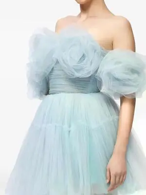 ANA RADU Tulle Off-shoulder Mini Dress