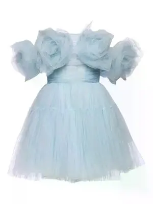 ANA RADU Tulle Off-shoulder Mini Dress
