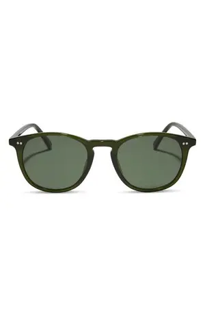 DIFF Jaxson Xl 52mm Polarized Square Sunglasses - Dark Olive Crystal