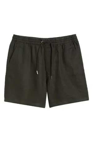 Nn07 1454 Gregor Linen Drawstring Shorts - Dark Army