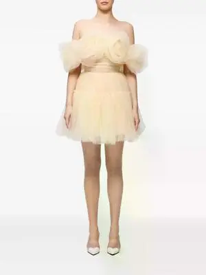 ANA RADU Ruffled Off-the-shoulder Dress