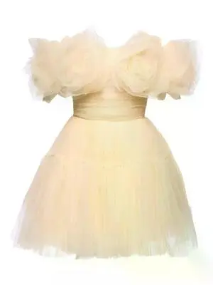 ANA RADU Ruffled Off-the-shoulder Dress