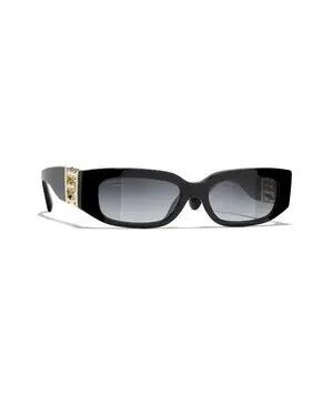 Chanel Oval Sunglasses - Black