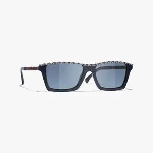 Chanel Rectangle Sunglasses - Dark Blue