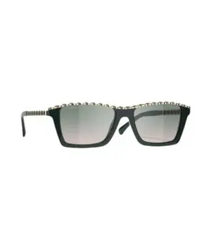 Chanel Rectangle Sunglasses - Dark Green