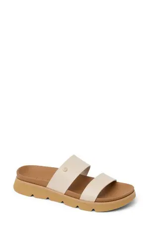 Reef Vista Luxe Thea Platform Slide Sandal - Parchment