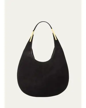 Savette Florence Suede Hobo Bag - Black