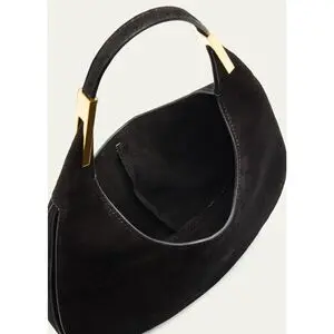 Savette Florence Suede Hobo Bag - Black