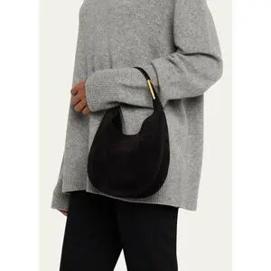 Savette Florence Suede Hobo Bag - Black