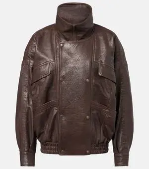 Women's Brown Bomber Leather Jackets
