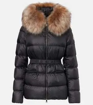 Moncler Boed Shearling-trimmed Down Jacket - Black