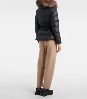 Moncler Boed Shearling-trimmed Down Jacket - Black