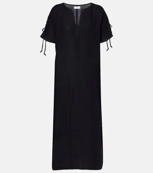 Velvet By Graham & Spencer Maeve Linen Midi Dress - Blue