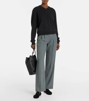 THE ROW Tyler Suede Loafers - Black