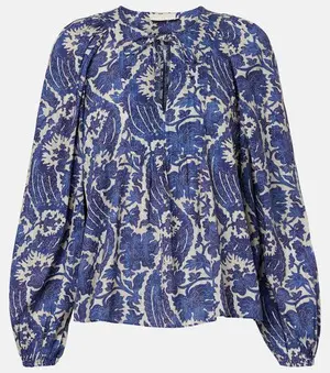 Ulla Johnson Brea Printed Blouse - Blue