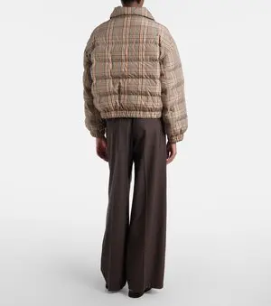 Brunello Cucinelli Wool-blend High-rise Wide-leg Pants - Brown