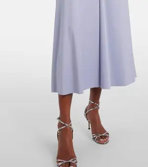 Victoria Beckham Gathered Jersey Midi Dress - Blue