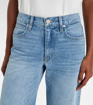 SLVRLAKE Selena Mid-rise Wide-leg Jeans In Santa Ynez - Blue