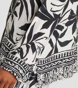 Velvet By Graham & Spencer Sienna Printed Shirt - Black