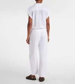 Velvet By Graham & Spencer Taylor Linen Straight Pants
