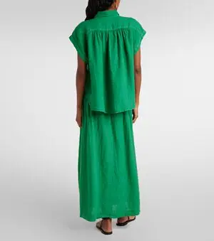 Velvet By Graham & Spencer Elowen Linen Top