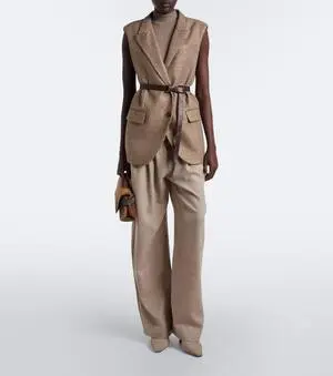 Brunello Cucinelli Monili Suede Ankle Boots - Beige