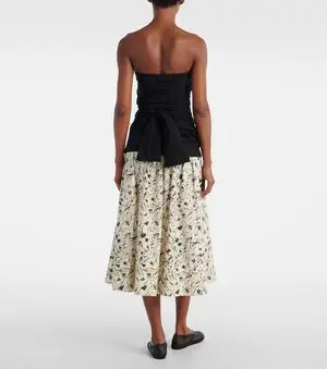 Proenza Schouler Lena Strapless Cotton-blend Top - Black