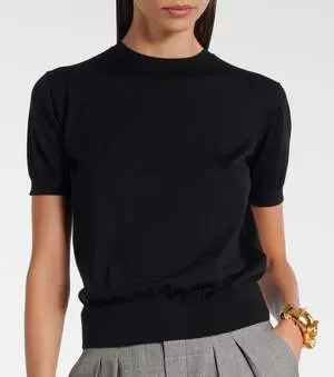Saint Laurent Wool Top - Black
