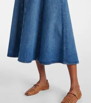 Ulla Johnson Uma Denim Midi Skirt