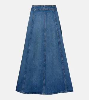Ulla Johnson Uma Denim Midi Skirt