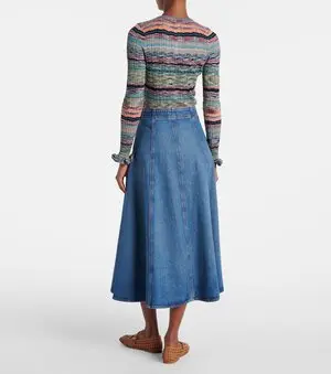 Ulla Johnson Uma Denim Midi Skirt