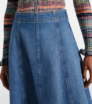 Ulla Johnson Uma Denim Midi Skirt