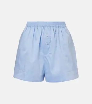 Button Detailed Cotton Shorts