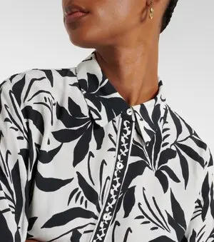 Velvet By Graham & Spencer Sienna Printed Shirt - Black