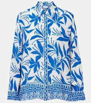 Velvet By Graham & Spencer Sienna Printed Shirt - Blue
