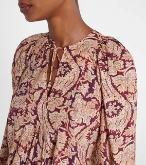 Ulla Johnson Brea Printed Cotton-blend Blouse - Multicoloured