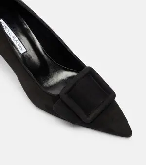 Manolo Blahnik Maysale 50 Suede Pumps