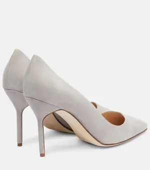 Manolo Blahnik Bb 90 Suede Pumps - Grey