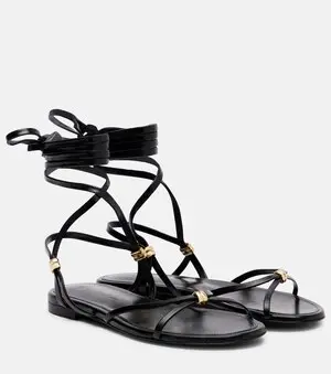 Proenza Schouler Coil Leather Sandals - Black