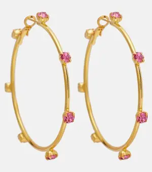 Magda Butrym Embellished -plated Hoop Earrings - Gold