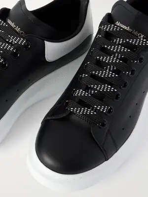 Alexander McQueen Exaggerated-sole Studded Leather Sneakers - Black