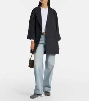 Brunello Cucinelli Leather-trimmed Felt Sneakers