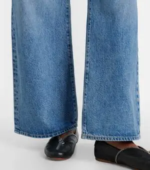 SLVRLAKE Selena Mid-rise Wide-leg Jeans - Blue