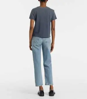 AGOLDE Adine Cotton Jersey T-shirt - Blue