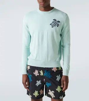 Vilebrequin Jacquard Cotton Sweater - Blue