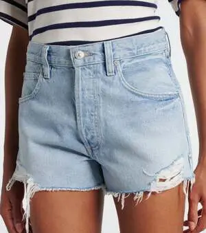 Citizens Of Humanity Cassidy" Frayed Denim Shorts