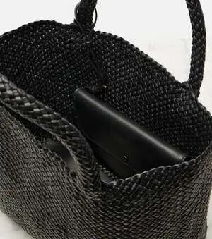 THE ROW Ruth Medium Woven Tote Bag - Black