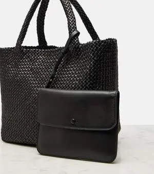 THE ROW Ruth Medium Woven Tote Bag - Black